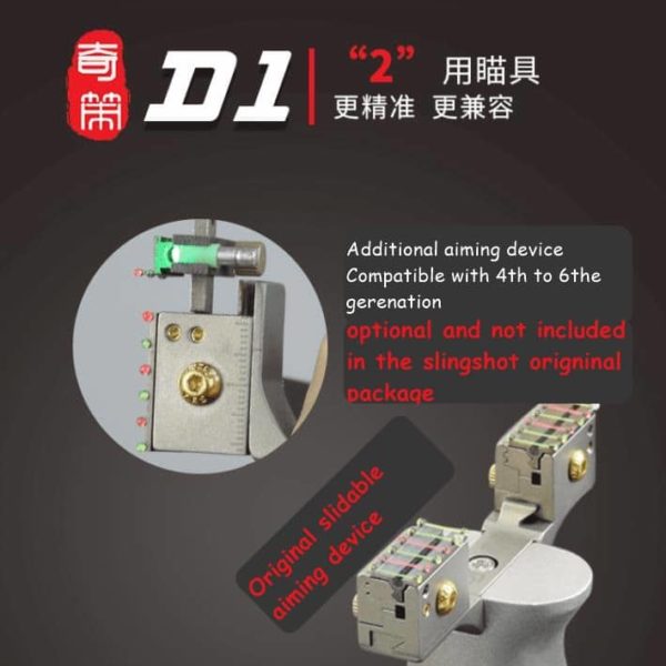 Qice D1 OTT Slingshot With Changeable And Slid-able Tips Optional ...